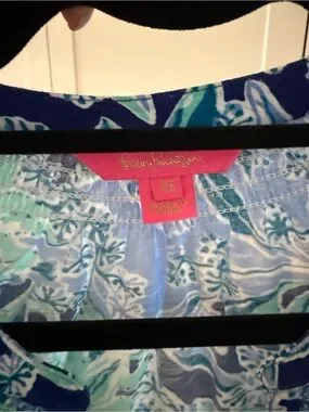 Lilly Pulitzer | Tops | Lilly Pulitzer Essie Floral Tank In Blue Teal ...